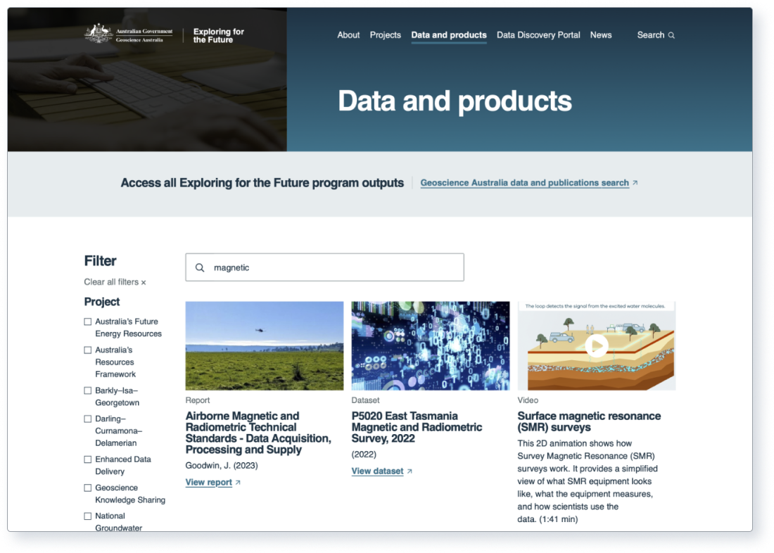 Geoscience Australia — enterprise search with Algolia | Drupal.org